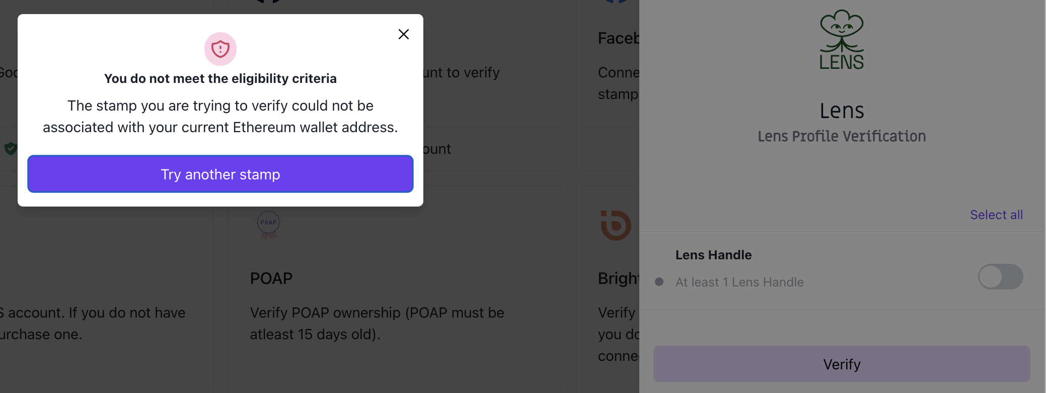 Clicking "Try another Stamp" should not prompt me to change my wallet address · Issue #930 ...