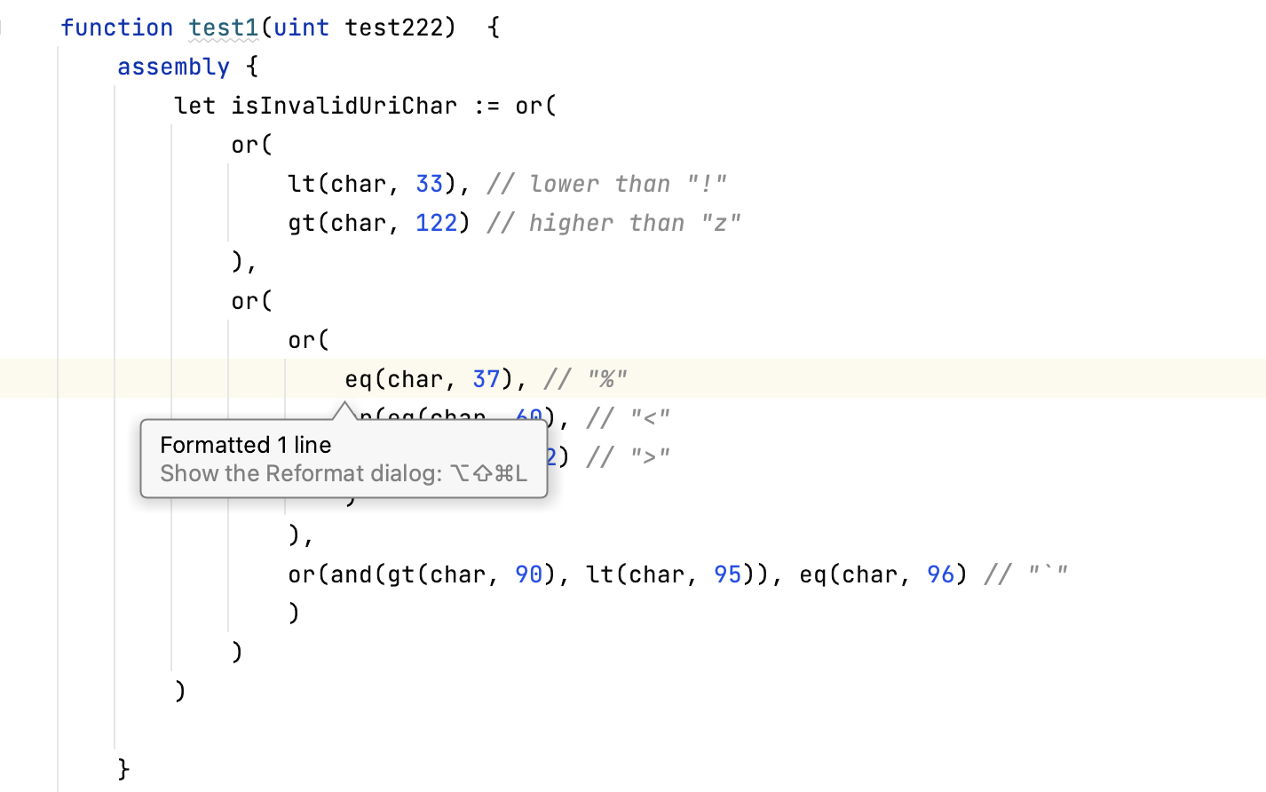 Functions Inside Inline Assembly Blocks Dont Get Indented · Issue 356 · Intellij Solidity