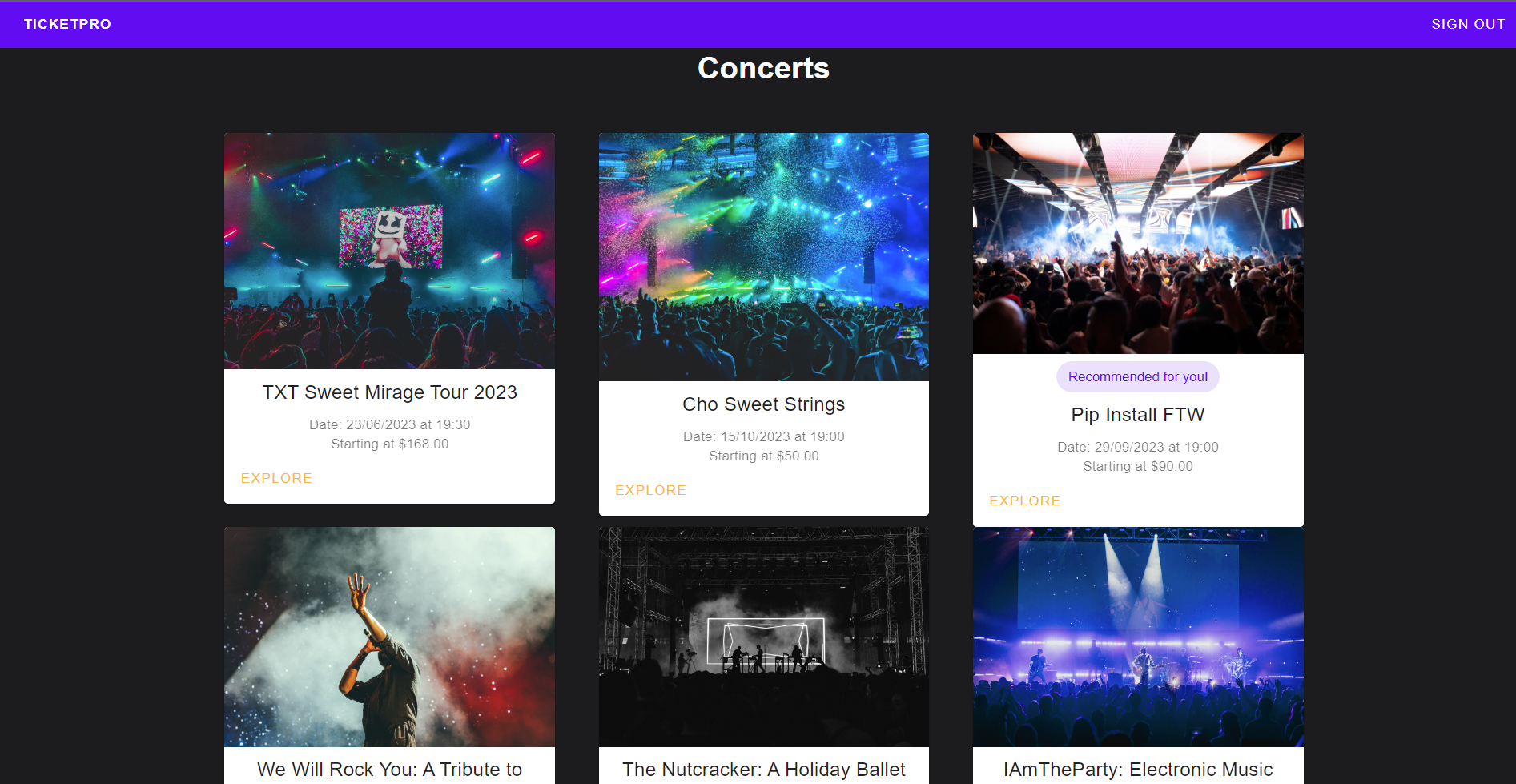 GitHub - Qds11/TicketPRO-Concert-Booking-System
