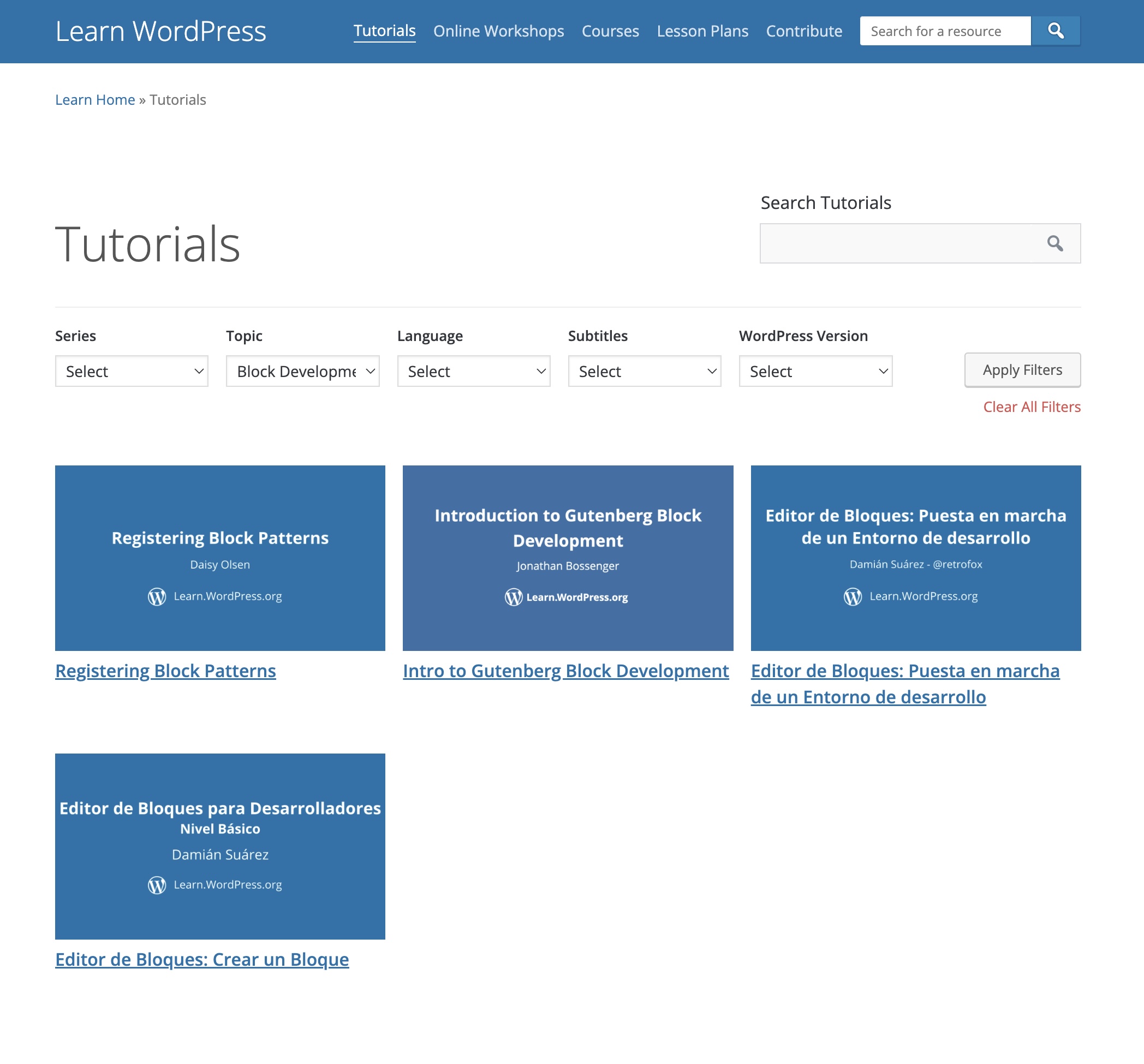 Show video length on tutorials archive page · Issue #1006 · WordPress/Learn · GitHub