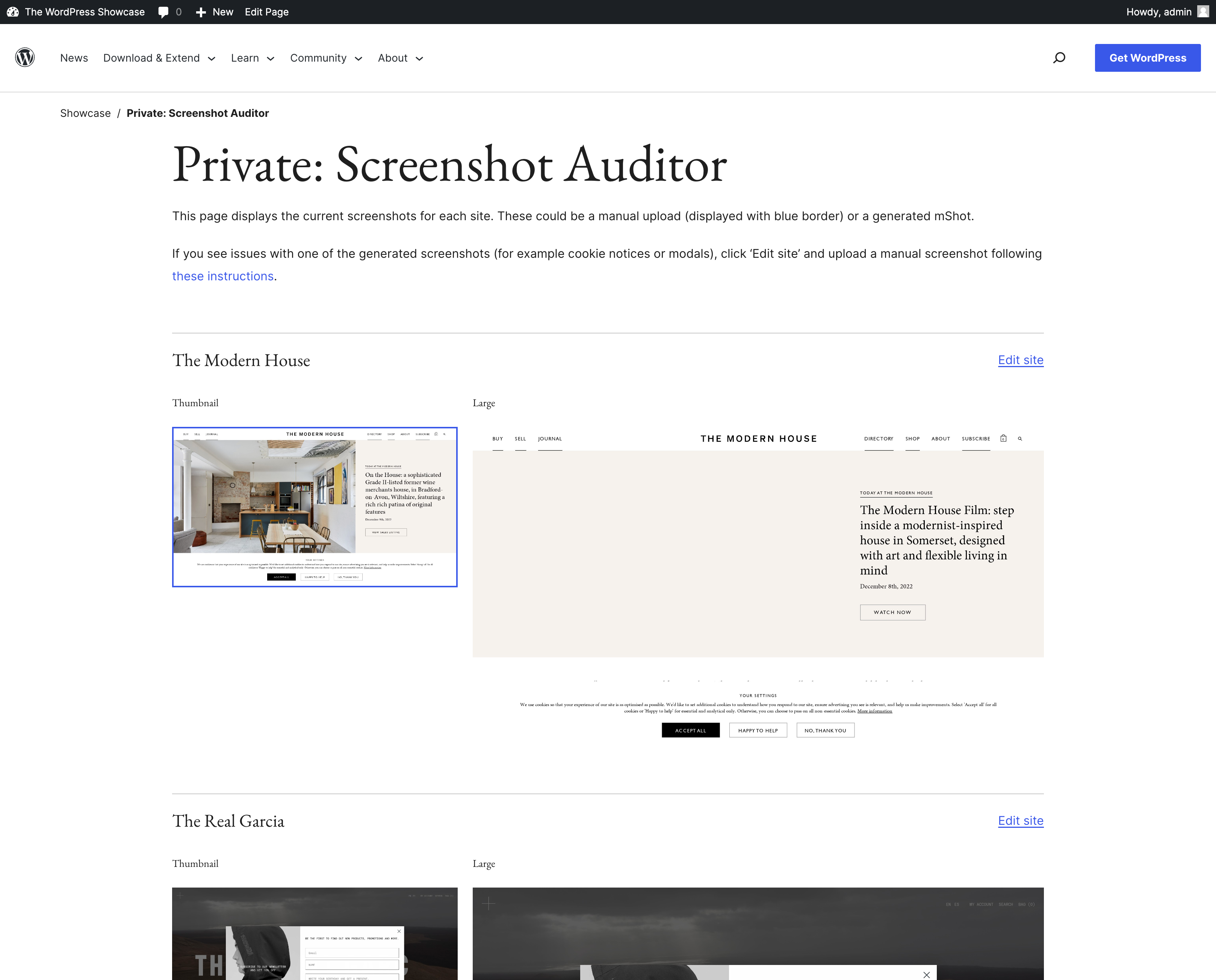 Add template for screenshot auditor page by adamwoodnz · Pull Request #92 · WordPress/wporg ...