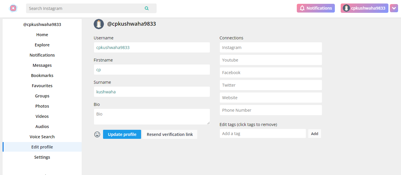 GitHub - cpkushwaha9833/instagram_web_clone