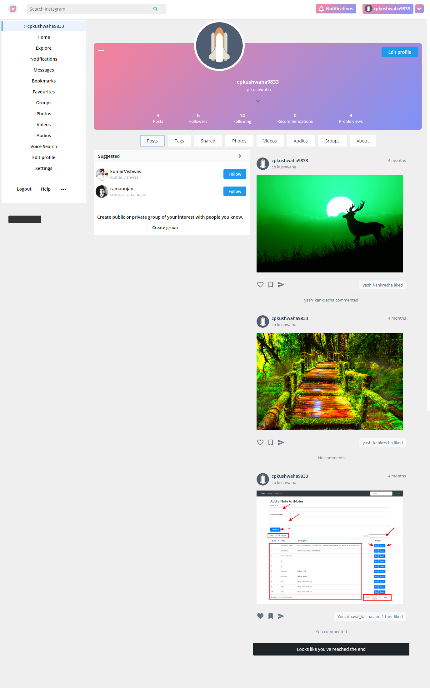 GitHub - cpkushwaha9833/instagram_web_clone