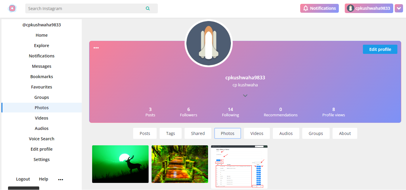 GitHub - cpkushwaha9833/instagram_web_clone