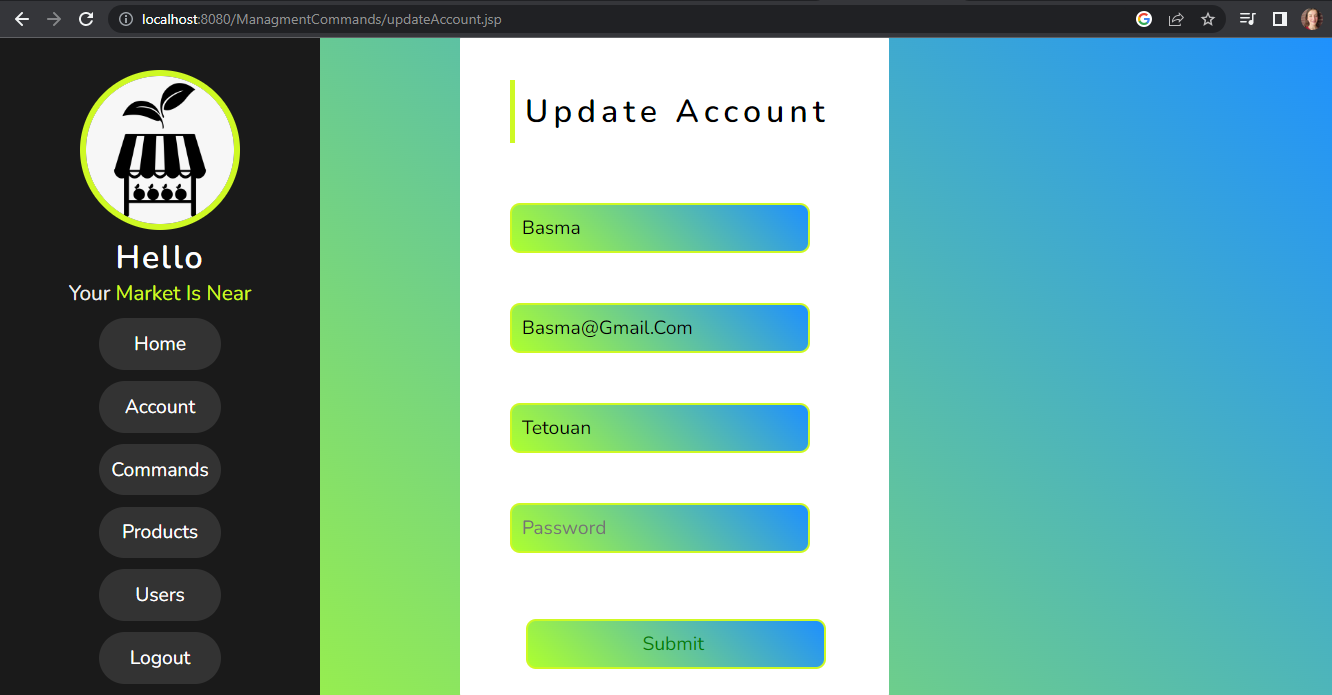 Github Basmaakarcommands Managment Managment Market Using Jpa And Servlets Using Mysql As