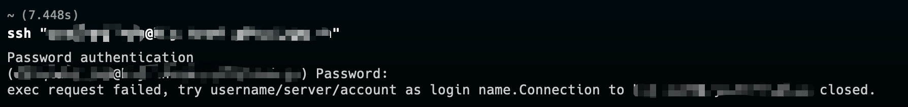 SSH login failed on warp with "exec request failed" · Issue #2118 · warpdotdev/Warp · GitHub