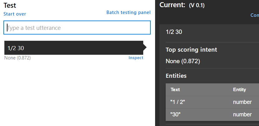 Utterance with numbers like 2/3 as second entity does not work correctly with prebuilt entity ...