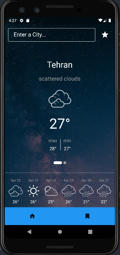 GitHub - esmaeil-koohi/weather_app: Weather app using clean architecture and bloc state managment