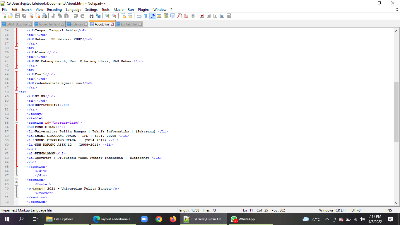 GitHub - aradenkodrat/Lab4Web