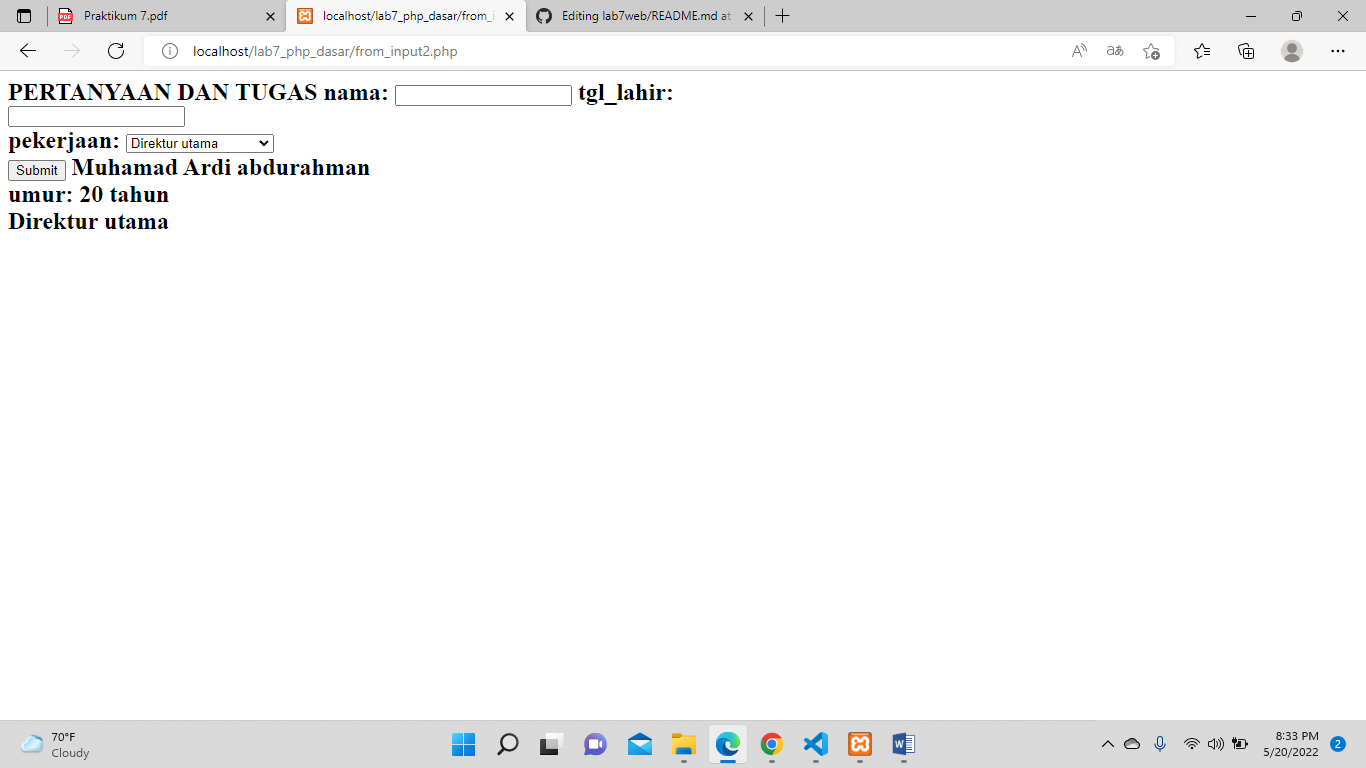 GitHub - ArdiAbdurrahman/lab7web