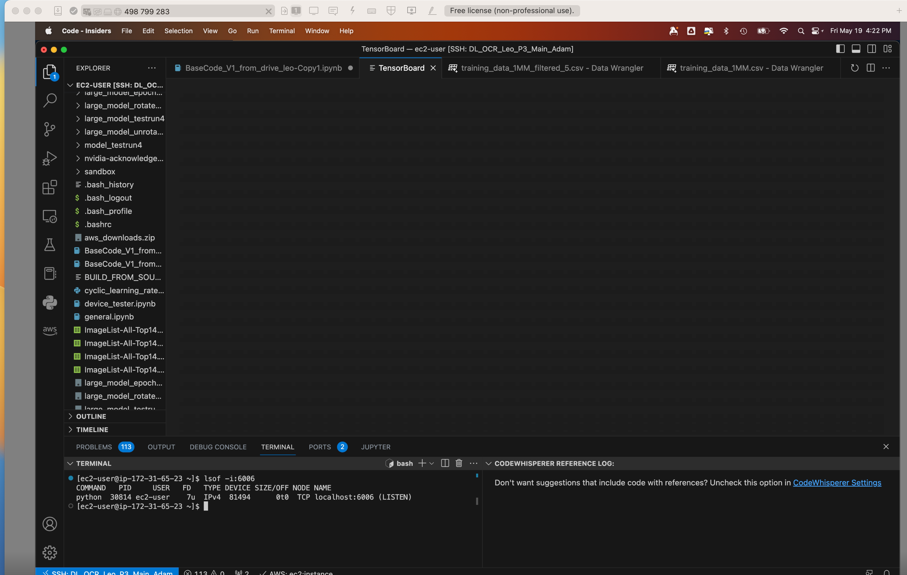 Tensorboard launches with a dark blank screen. · Issue #13545 · microsoft/vscode-jupyter · GitHub