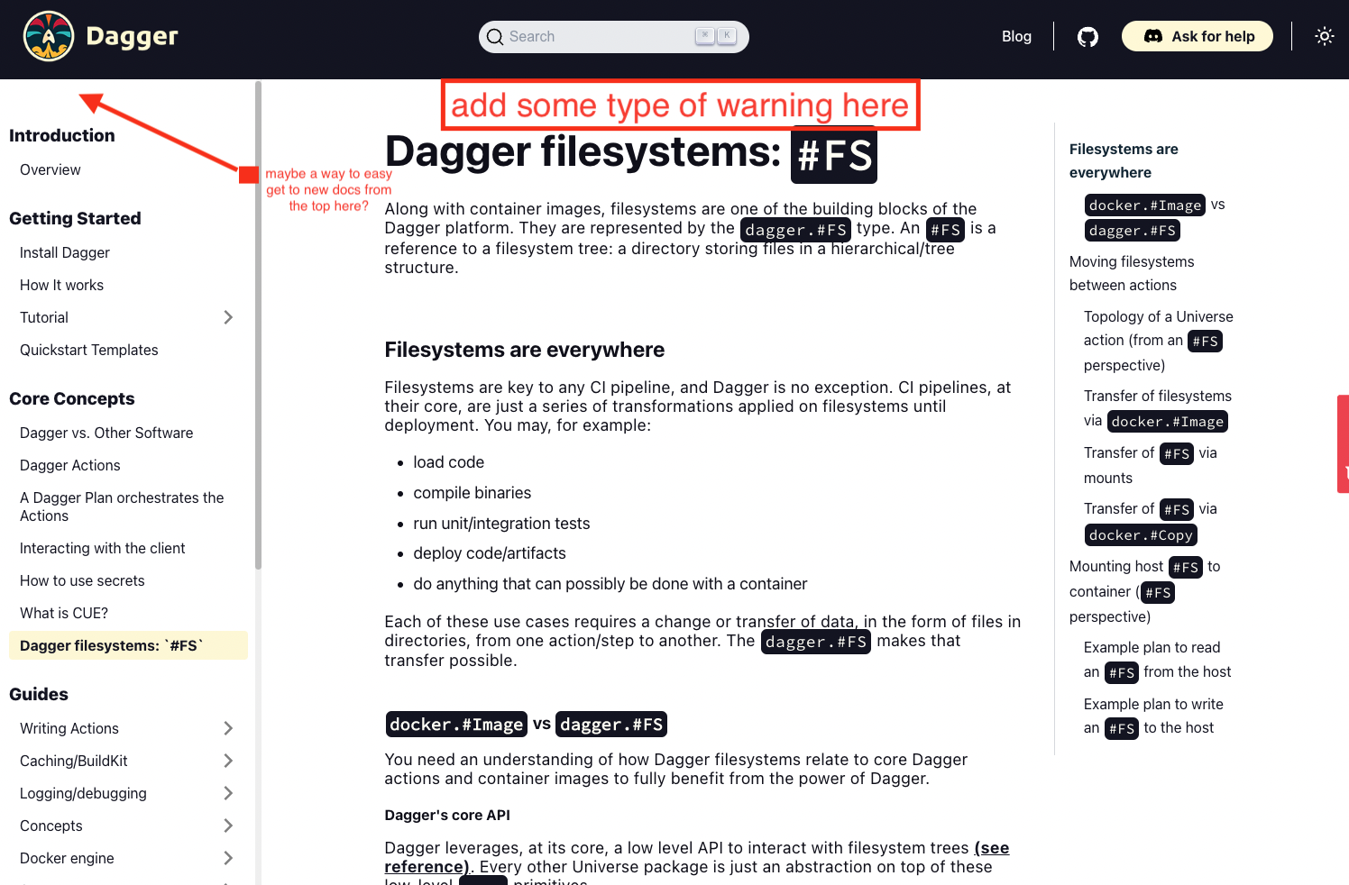 Make a clear distinction between 0.2 docs and new docs · Issue #3904 · dagger/dagger · GitHub