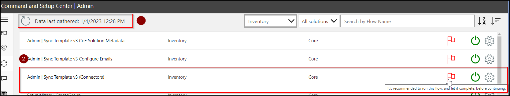 [CoE Starter Kit - FEATURE] Command Center Flow page needs UX ...