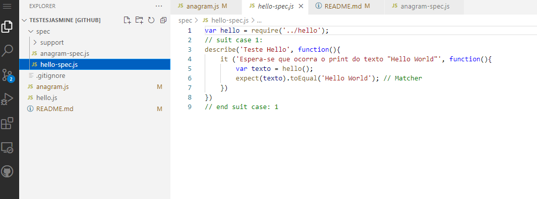 GitHub - korrones/testesJasmine2: repositório de código das aulas 01 e ...