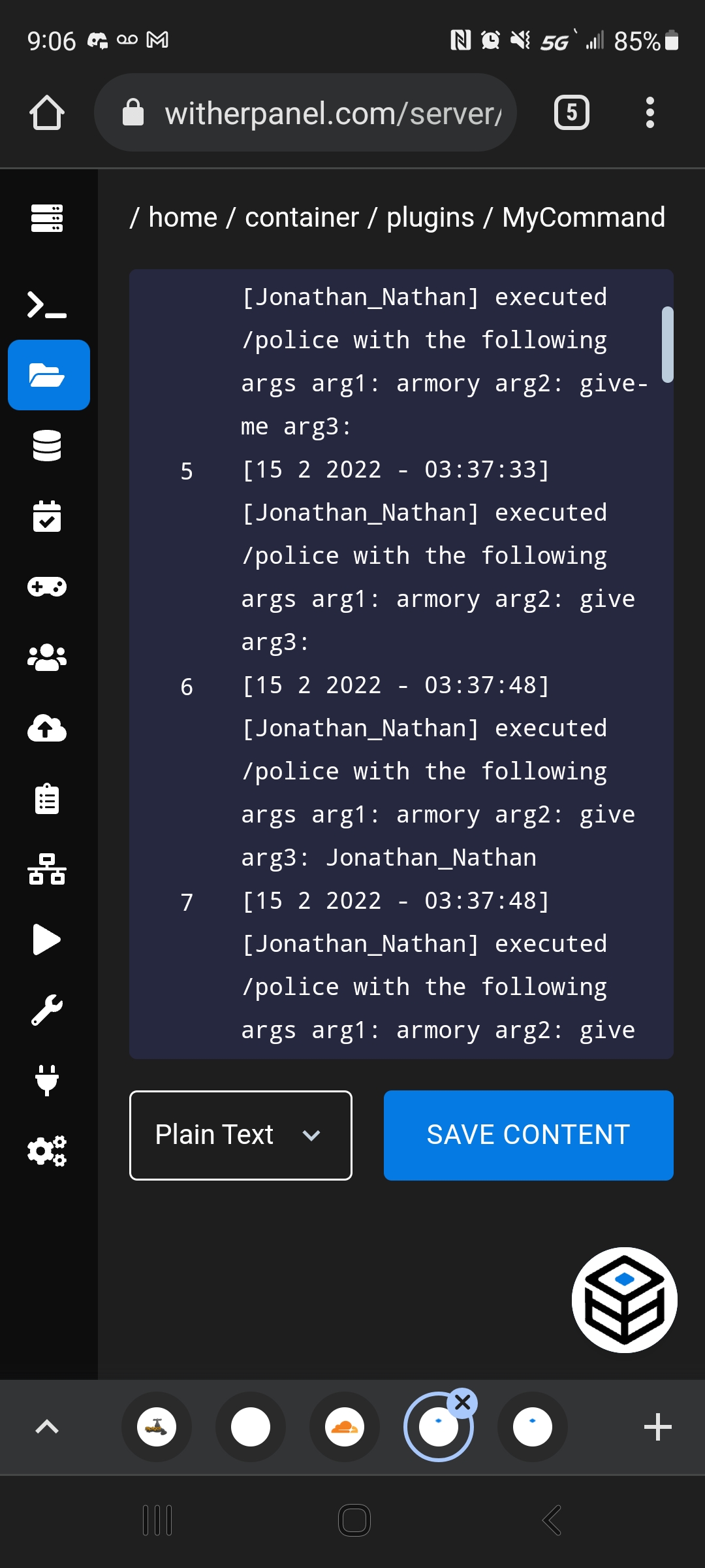 Log feature for commands and console tag · Issue #198 · rockyhawk64/CommandPanels · GitHub