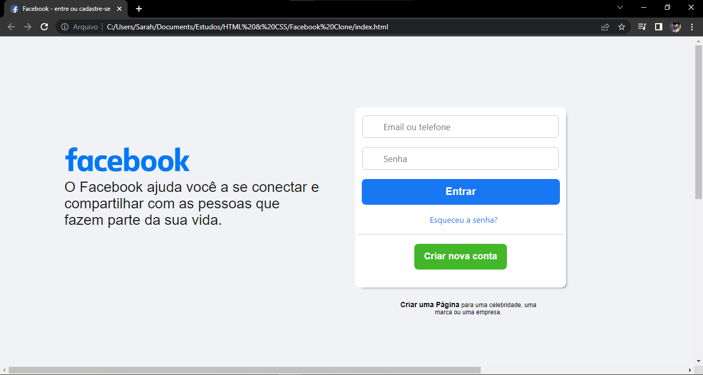 GitHub - EduardoPires1/Facebook-Clone: Neste projeto, eu criei um "Facebook clone page ...
