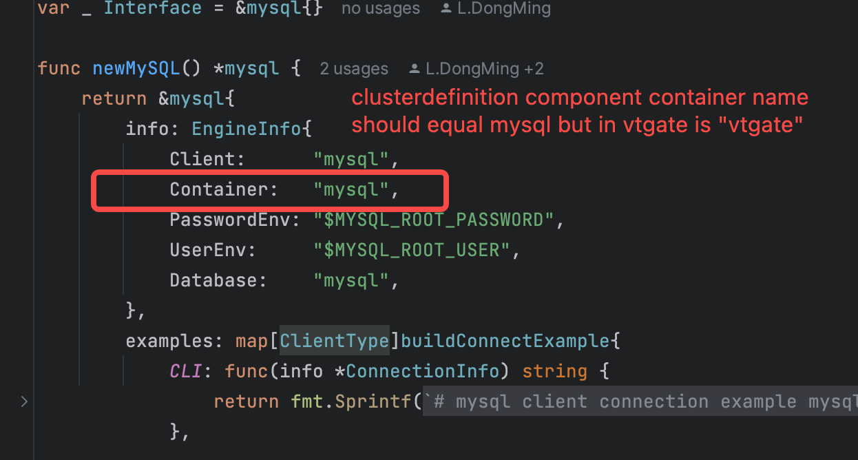 Bug Kbcli Cluster Connect To Wesql Error When The Main Component Is Vtgate · Issue 3837