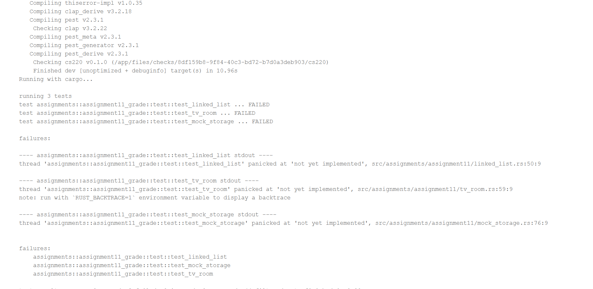 [HomeWork 11] Not yet implemented error · Issue #208 · kaist-cp/cs220 ...