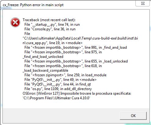 cx_Freeze: Python error in main script · Issue #11680 · Ultimaker/Cura · GitHub