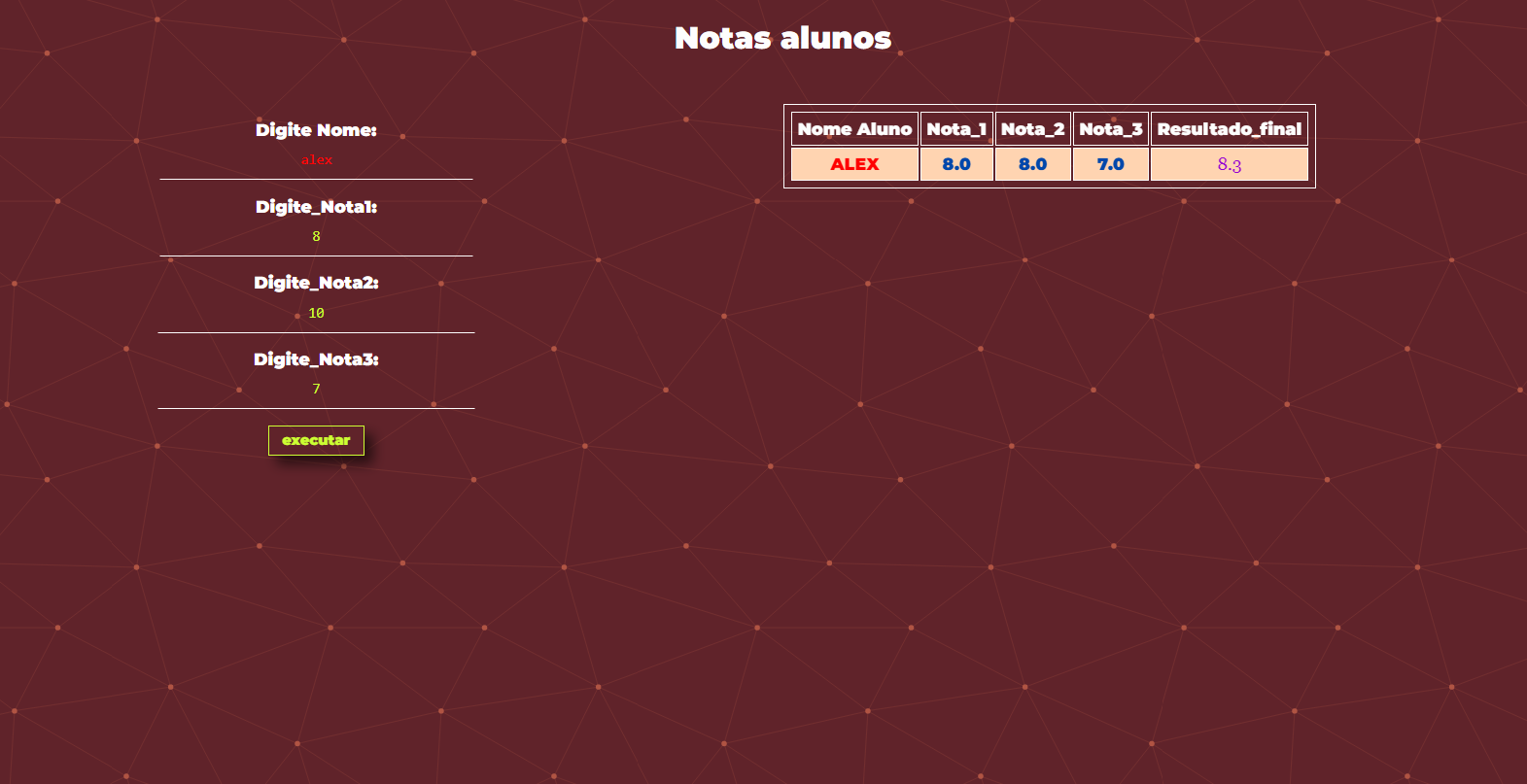 GitHub - AlexsandroVcT/desafio-Notas-do-Aluno: #Javascript Puro