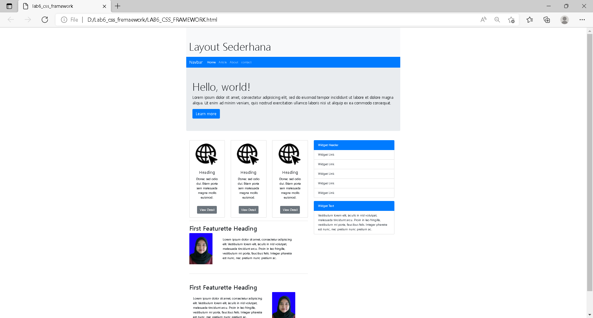 GitHub - Nelviana/Lab6_CSS_framework