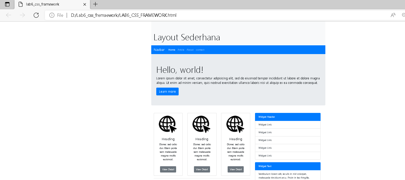 GitHub - Nelviana/Lab6_CSS_framework