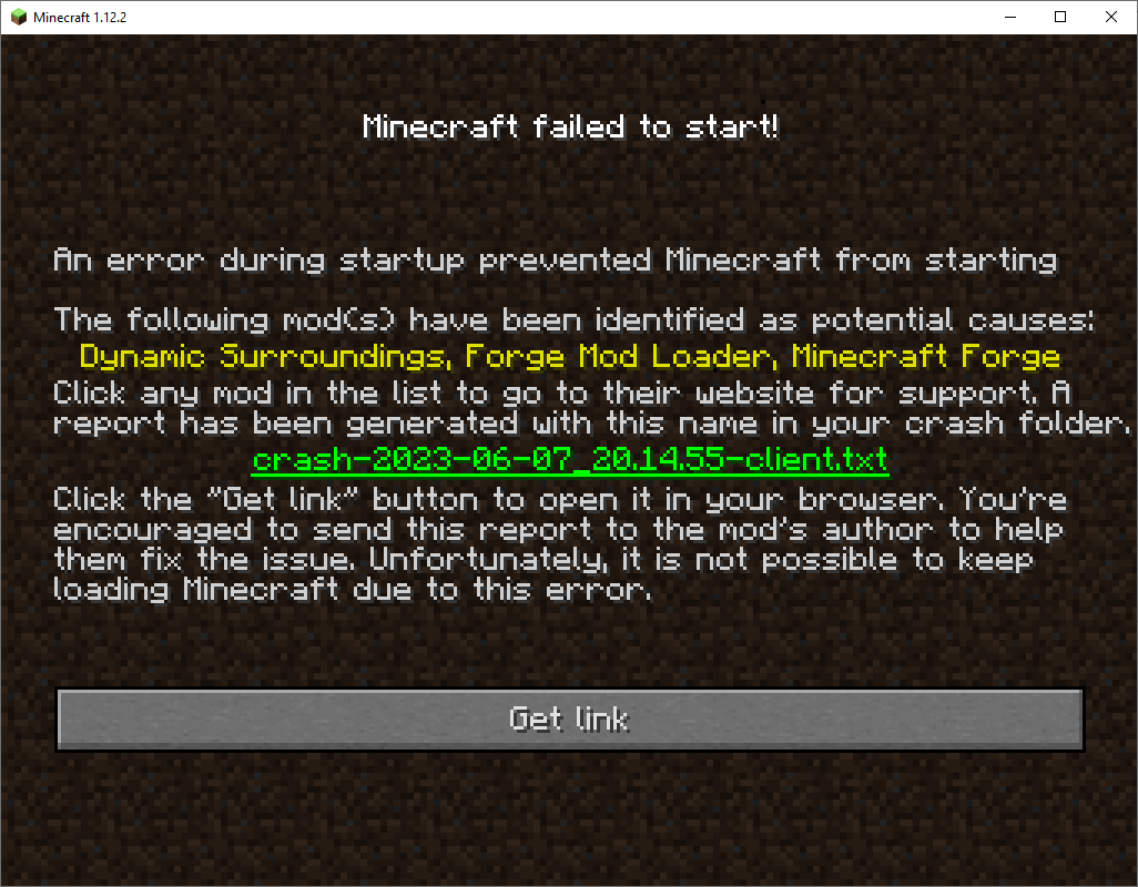 1.12 startup crash · Issue #821 · OreCruncher/DynamicSurroundings · GitHub