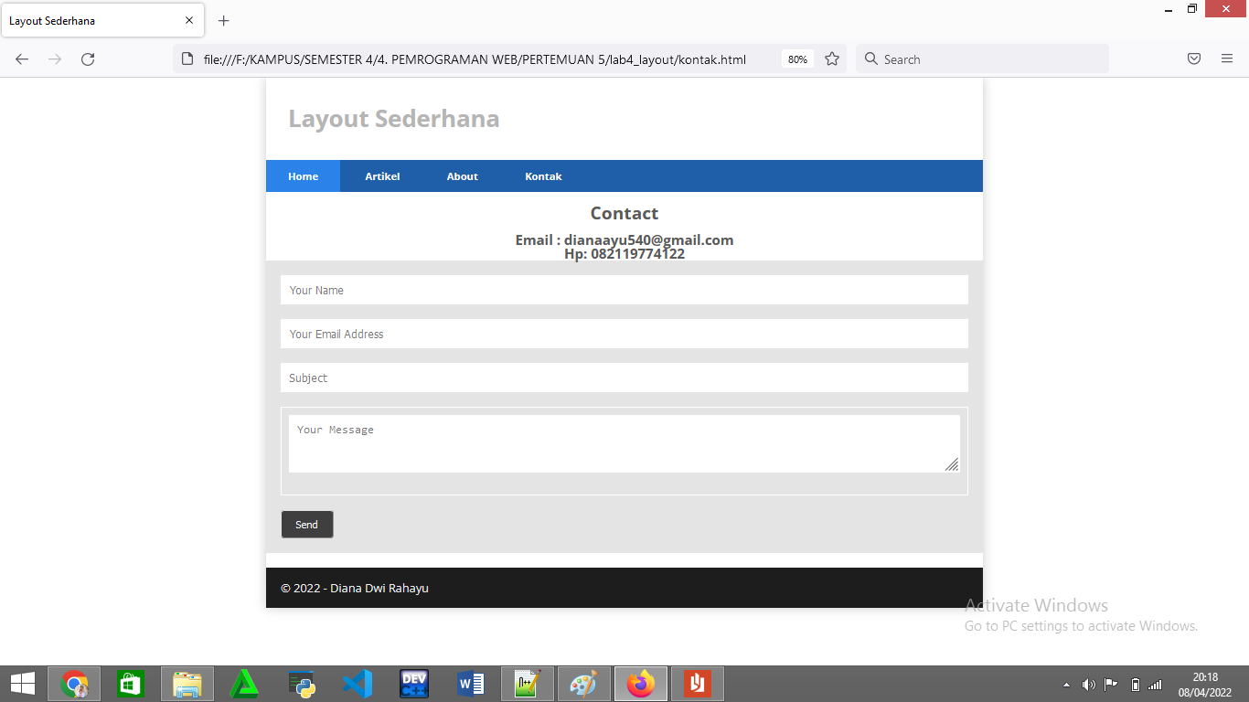 GitHub - DianaDwiRahayu/Lab4Web