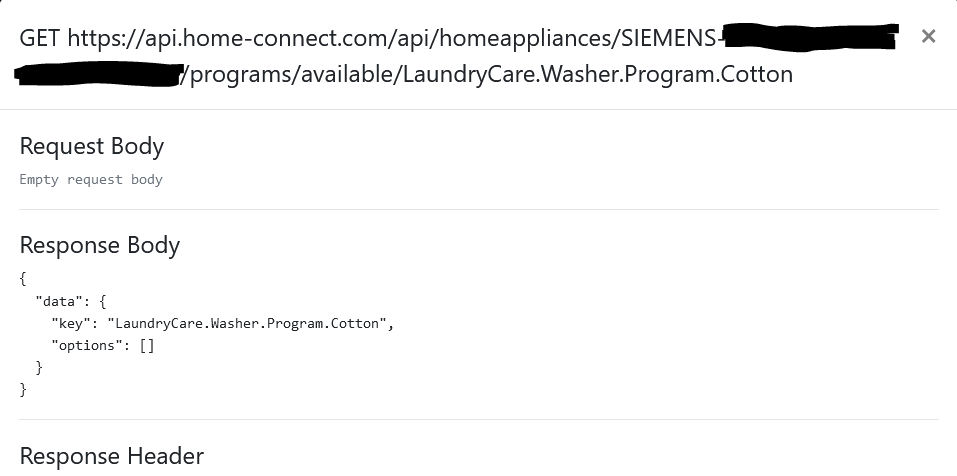 Homeconnect Washing Program With Missing Options · Issue 10705 · Openhabopenhab Addons · Github 