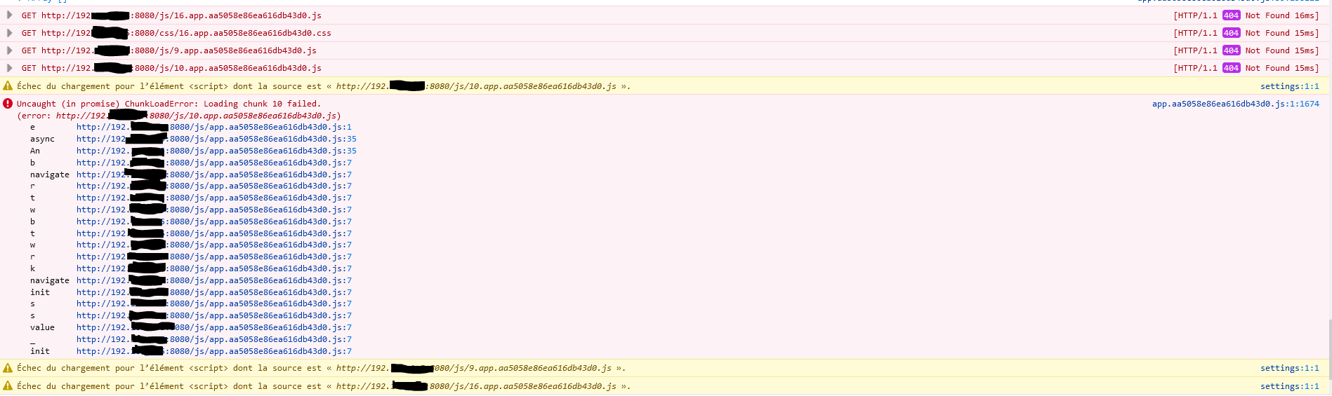 Critical Issue Pages In Settings No More Loading Withtout Doing First F5 · Issue 1902