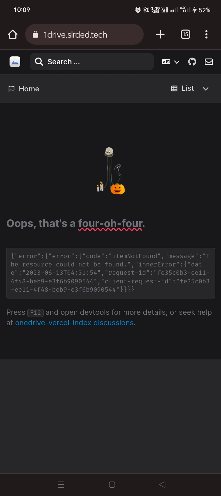 ERROR · spencerwooo onedrive-vercel-index · Discussion #1028 · GitHub
