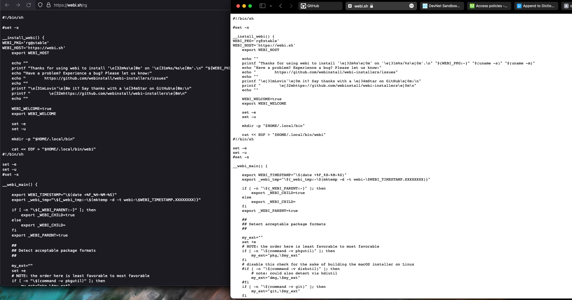 Why is webi.sh not redirect to information page about the package? · Issue #513 · webinstall ...