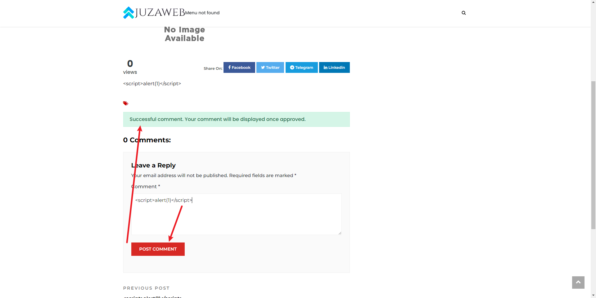 juzawebCMS v3.4 has an XSS vulnerability in the comment section. · Issue #355 · juzaweb/cms · GitHub