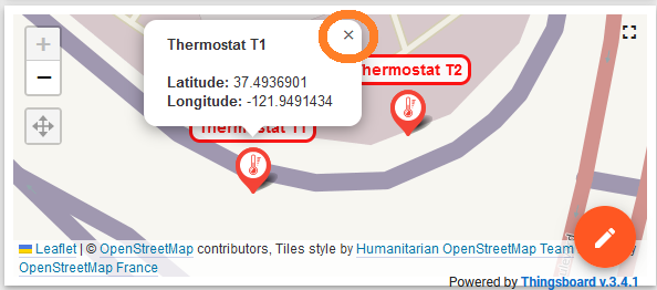When I close (X) the tooltip on the map widget the panel closes ...