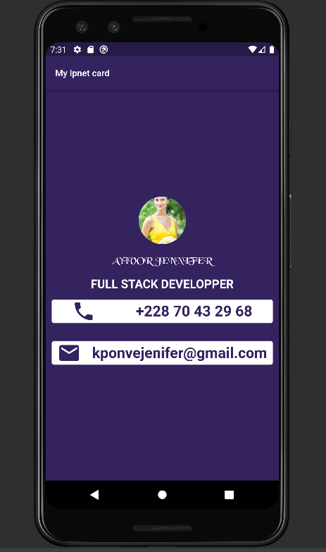 GitHub - ayivor1002/Flutter-developper-card: un petit projet flutter de ...