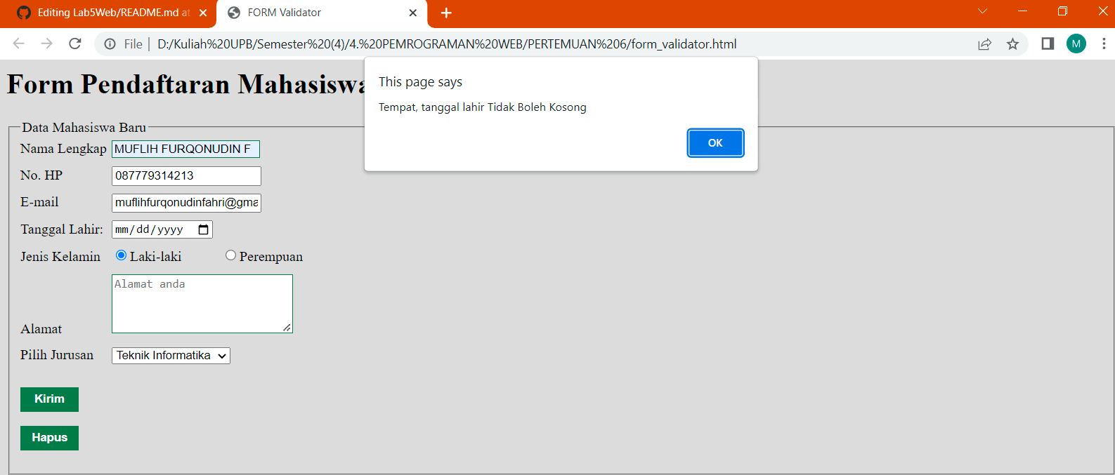 GitHub - MuflihFF/Lab5Web
