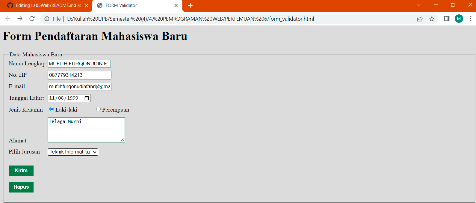GitHub - MuflihFF/Lab5Web