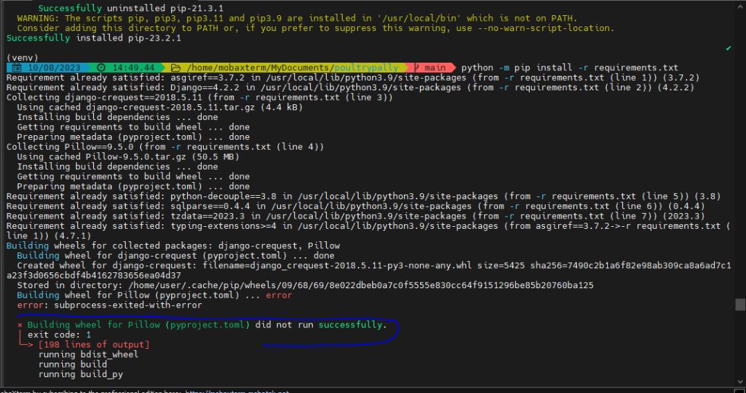 Unable to install Pillow · Issue #7361 · python-pillow/Pillow · GitHub