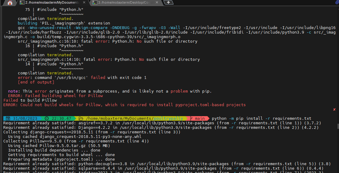 Unable to install Pillow · Issue #7361 · python-pillow/Pillow · GitHub