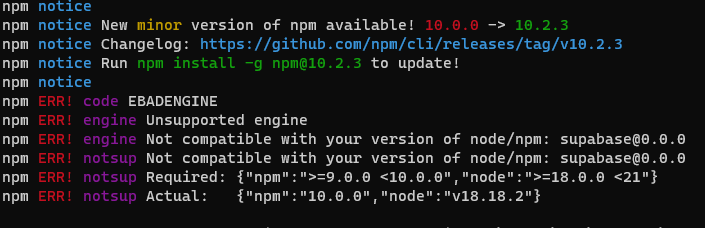 Not Installing Node Modules · Issue #18842 · supabase/supabase · GitHub