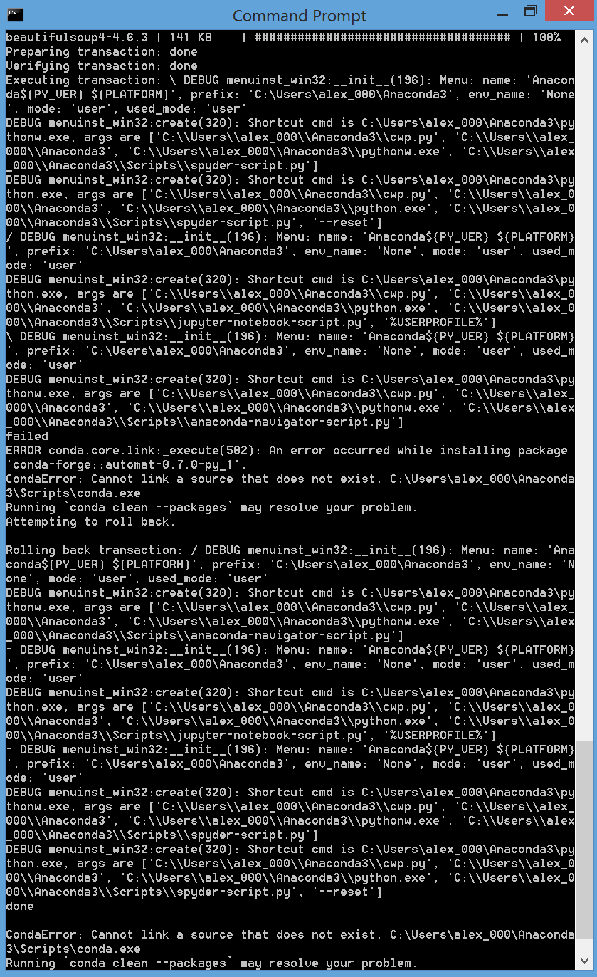 Installation of LandLab hangs on "solving environment" loading · Issue #806 · landlab/landlab ...