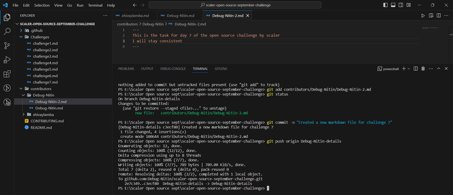 Challenger - Nitin · Issue #274 · scaleracademy/scaler-open-source-september-challenge · GitHub