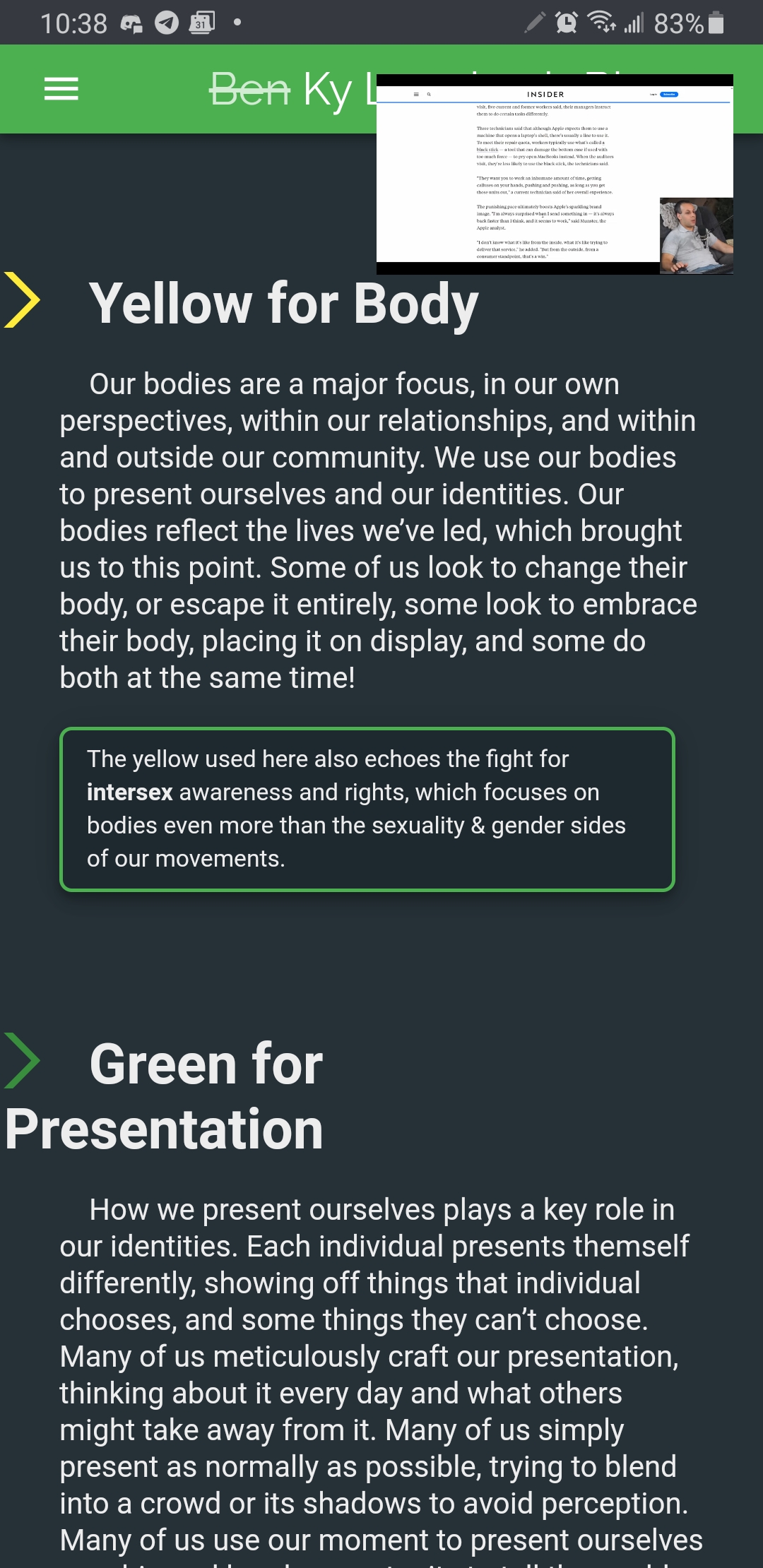 GSRM Flag: "Green for Presentation" section of blog post breaks weirdly ...