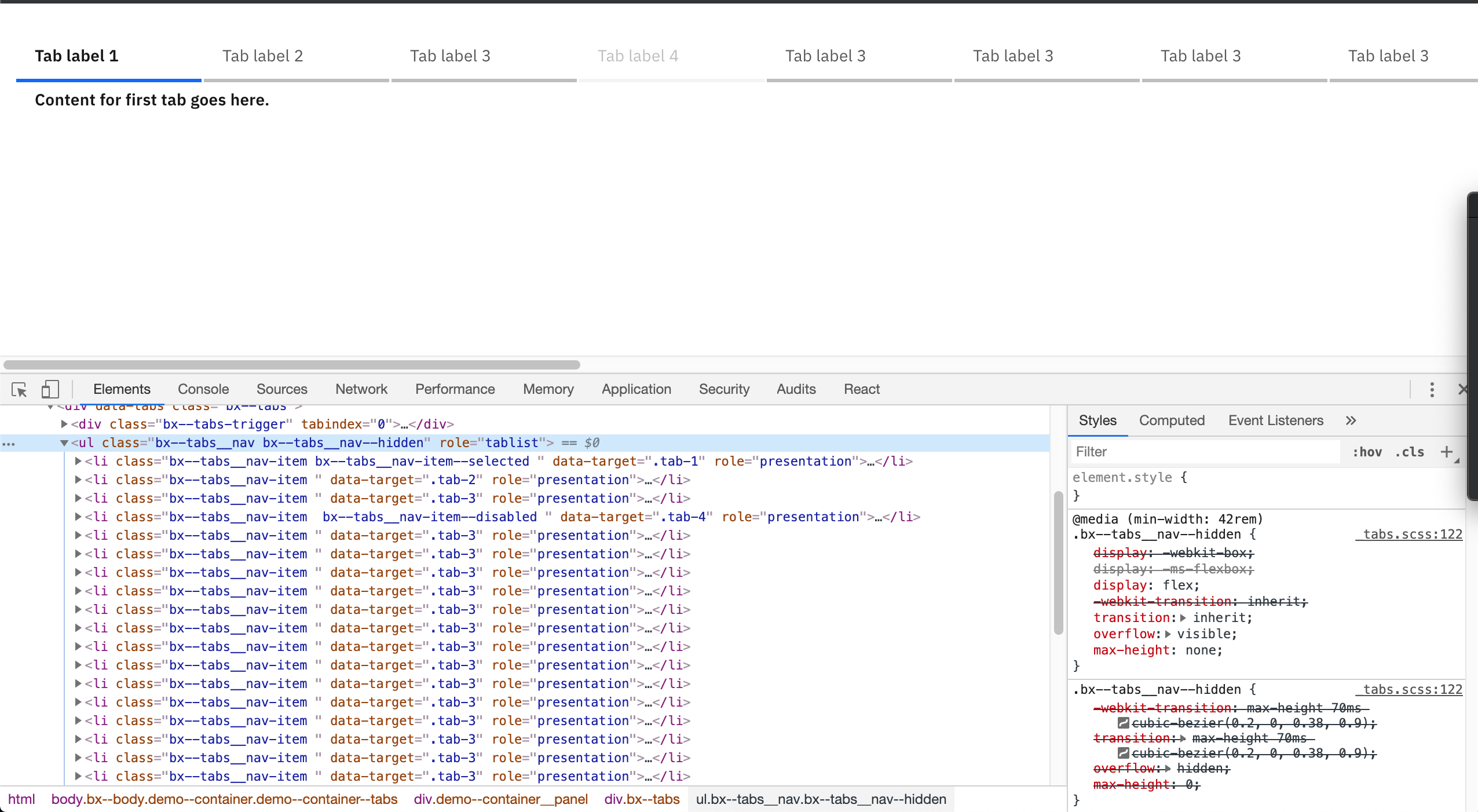 Scrollable tabs header · Issue #3022 · carbon-design-system/carbon · GitHub