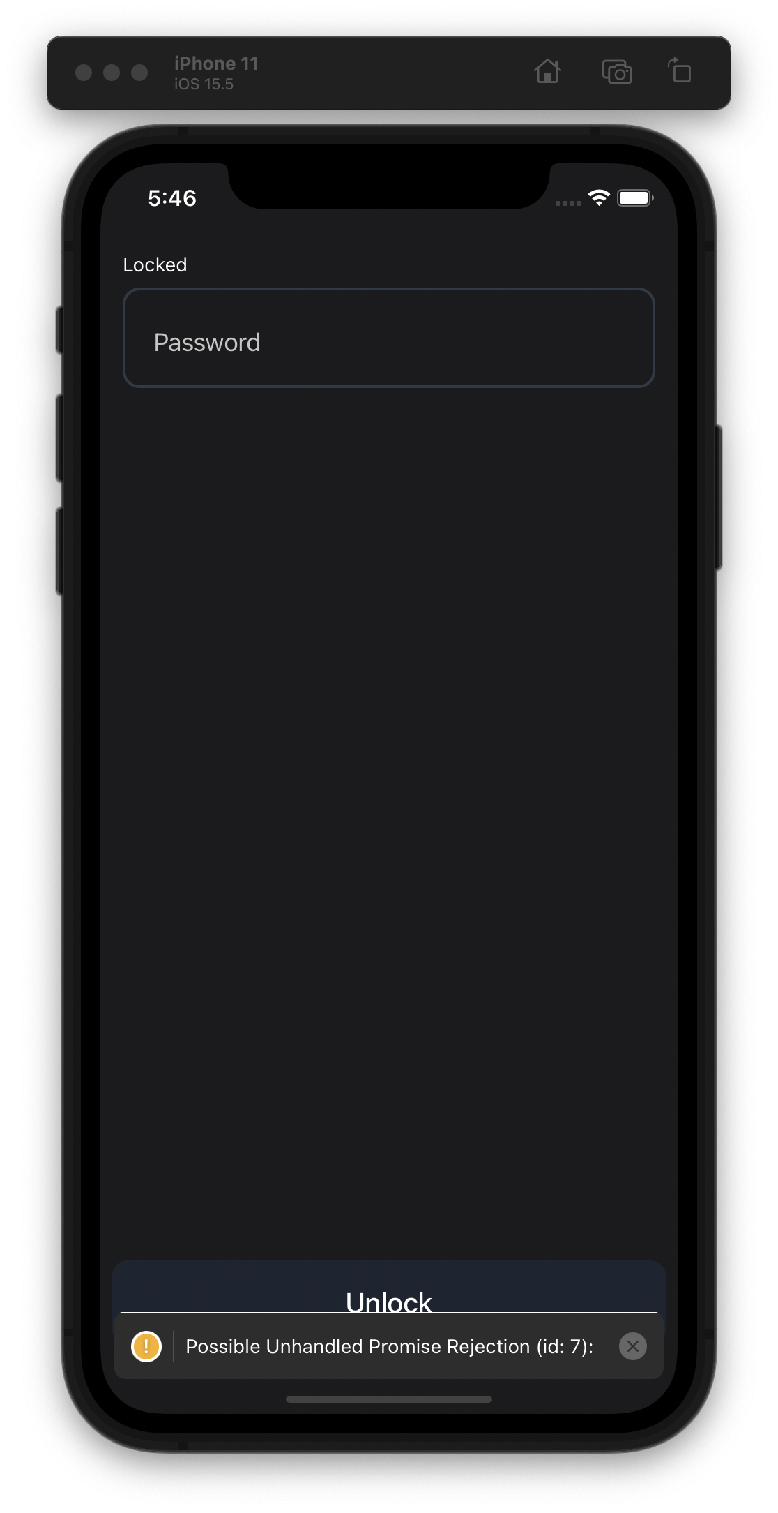 `unhandled promise rejection` when lock screen is left open · Issue #294 · coral-xyz/backpack ...