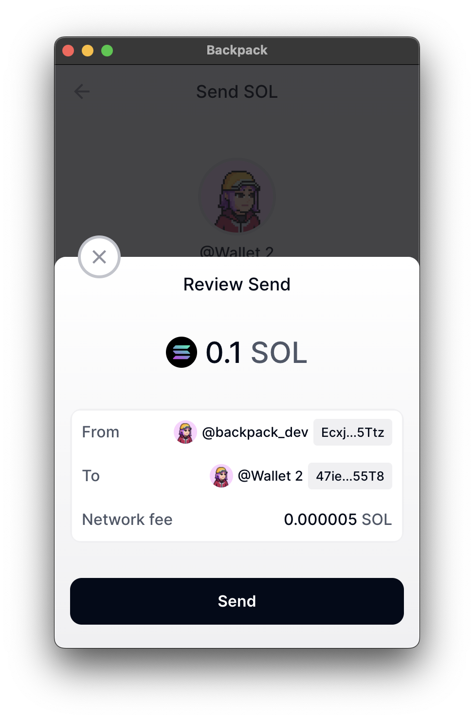 Add usernames to review send drawer · Issue #2802 · coral-xyz/backpack · GitHub