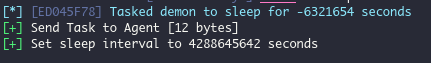 sleep -1 causes int overflow · Issue #89 · HavocFramework/Havoc · GitHub