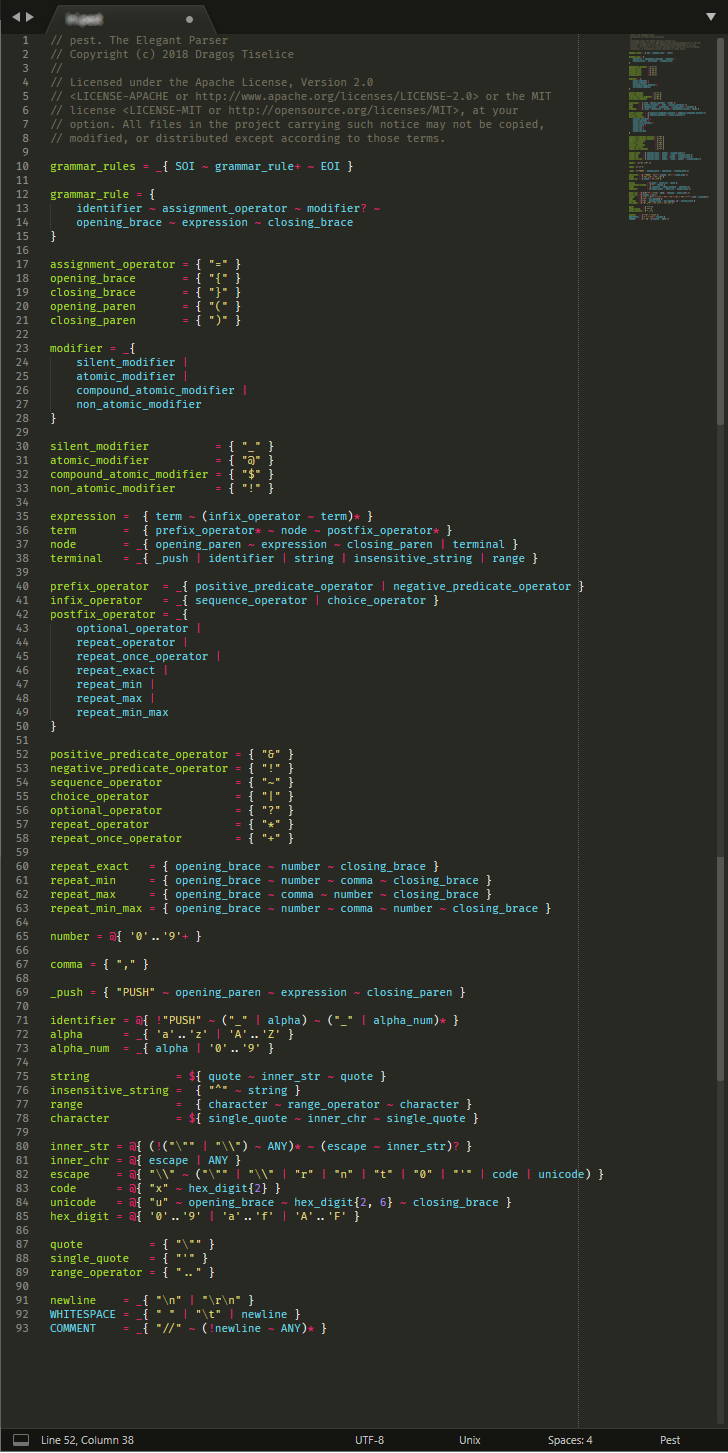 GitHub - dten/pest-sublime: Pest syntax for Sublime Text 3.0