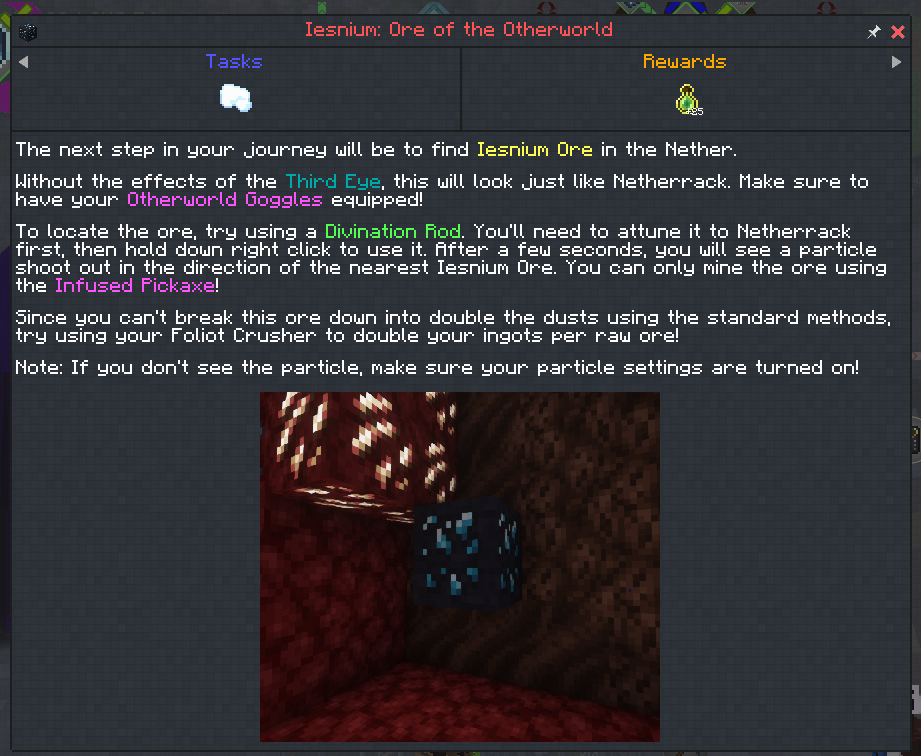 017 Quest Iesnium Ore Of The Otherworld Uses The Wrong Type Of Ore · Issue 444 · Allthemods 