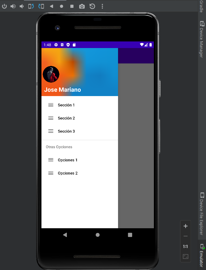GitHub - JeanThePunisher/TareaNavigationView: Practica con NavigationView, Menu, fragments